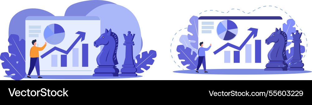 Business strategy and market analysis Royalty Free Vector