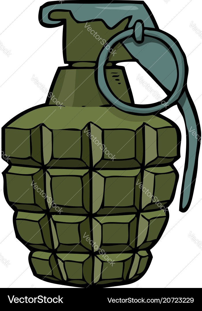 Cartoon doodle grenade Royalty Free Vector Image