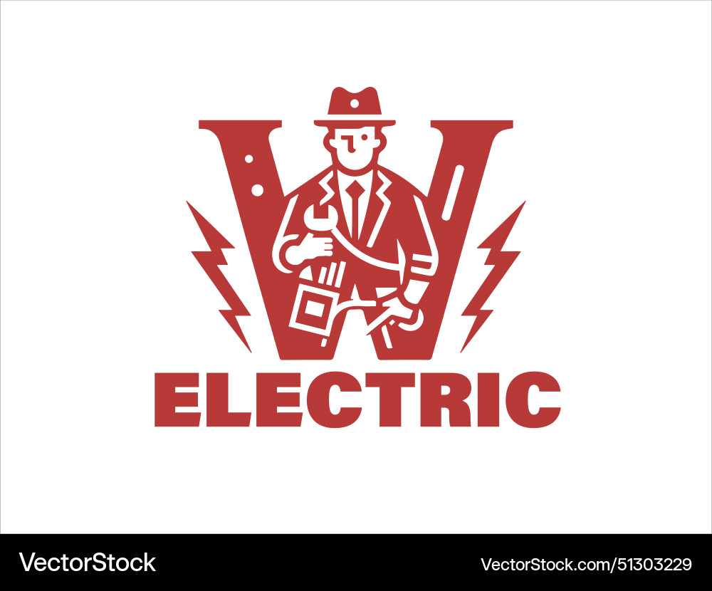 Electric logo design template Royalty Free Vector Image