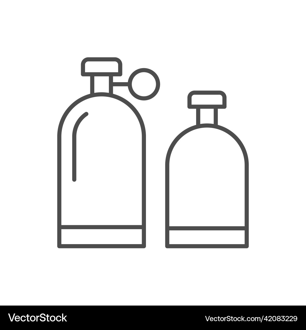 Gas cylinders line outline icon Royalty Free Vector Image