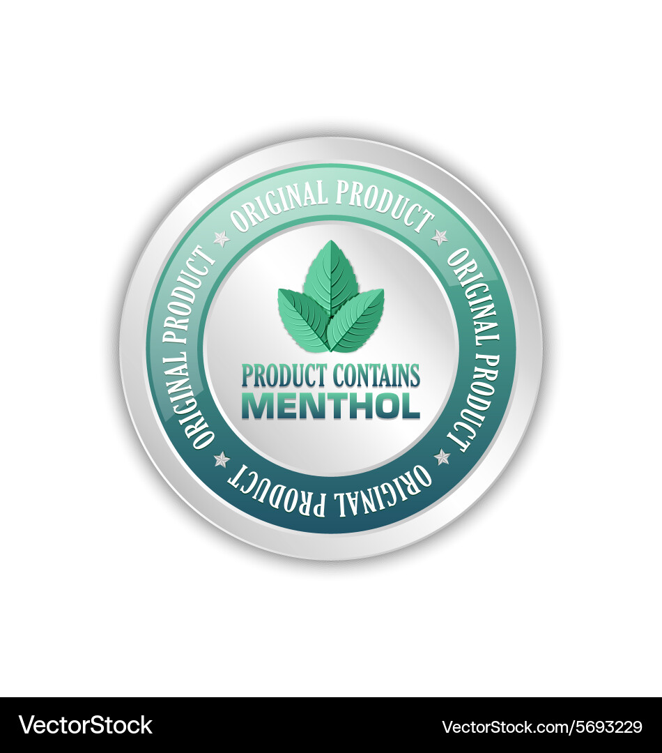 Menthol badge Royalty Free Vector Image - VectorStock