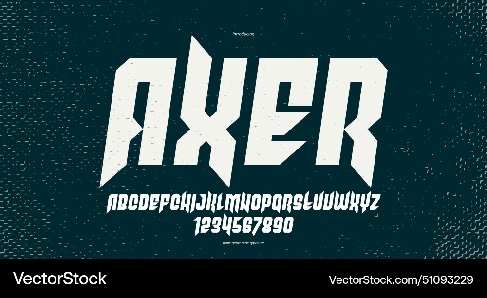 Sharp and bold gothic font for logo creation Vector Image