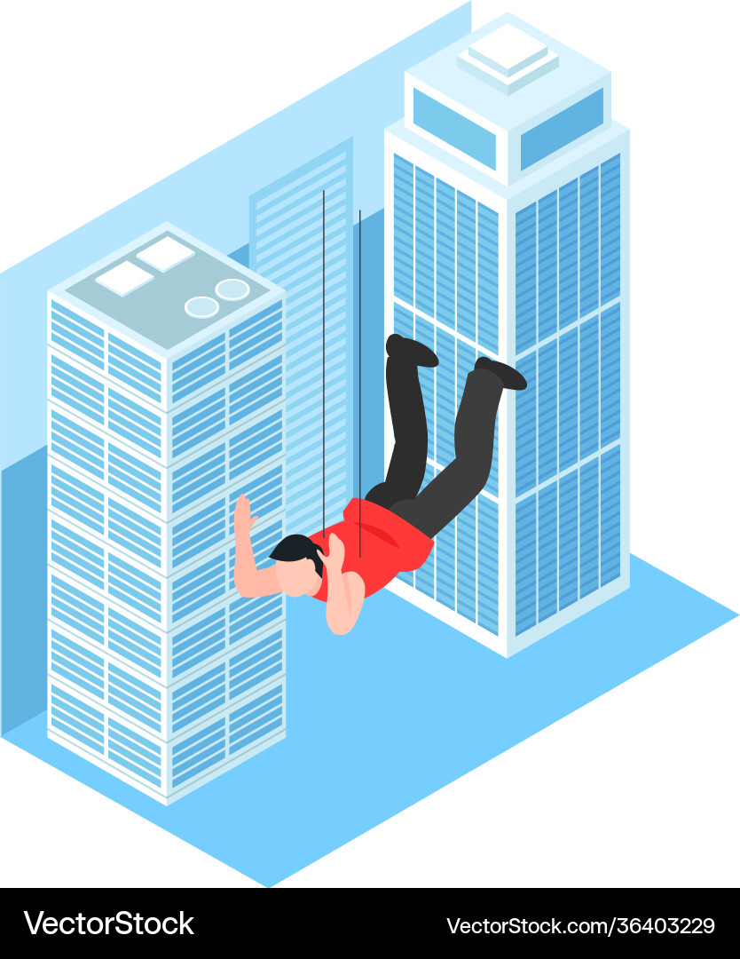 Stunt boy cinema composition Royalty Free Vector Image