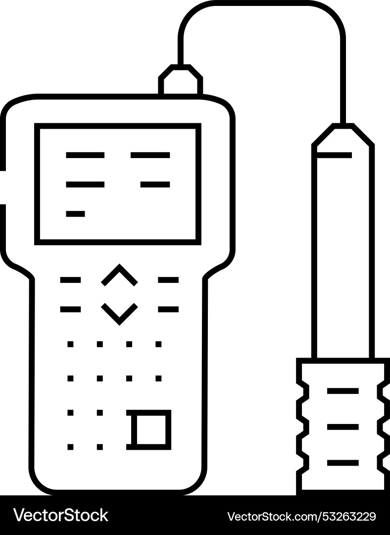 Water quality testing hydrogeologist line icon Vector Image