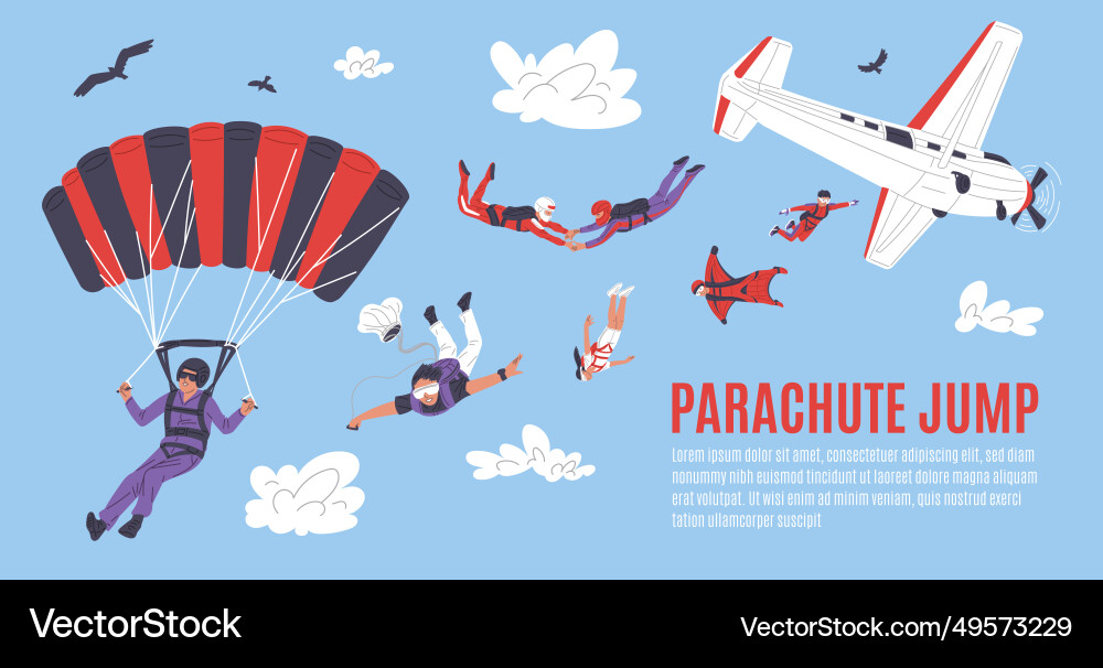 Blue Parachute Vector Images (over 1,800)