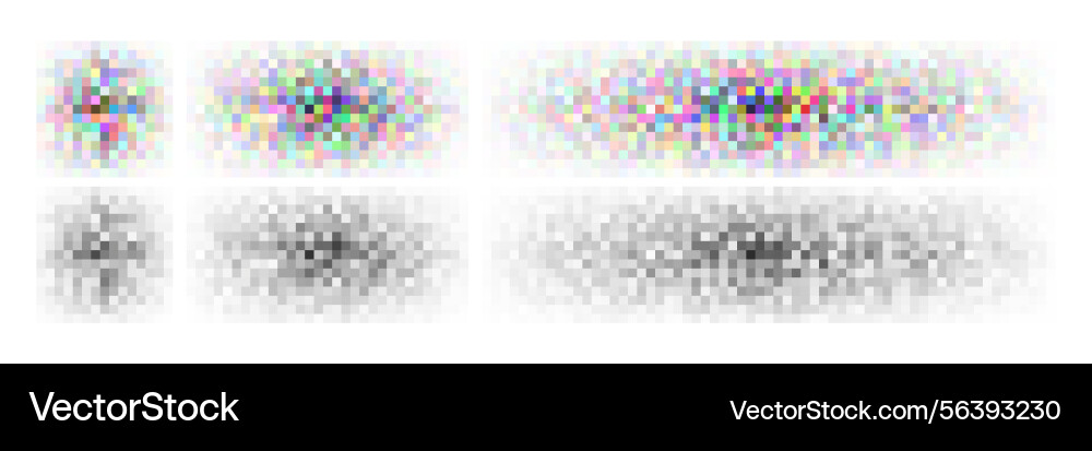 Censor pixel png blur censure mosaic people face Vector Image