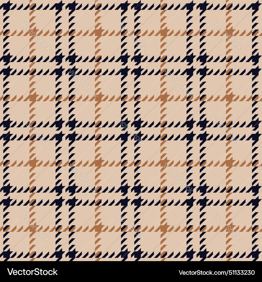 Classic tweed plaid style pattern geometric check Vector Image