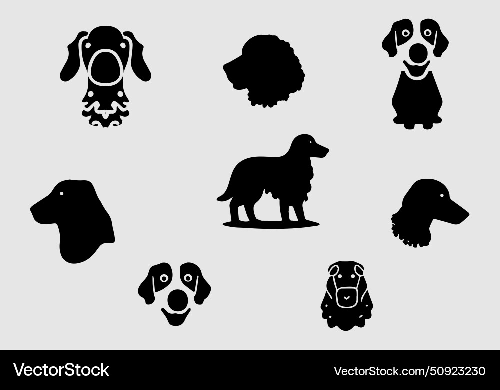 Curly coated retriever minimal icon design Vector Image