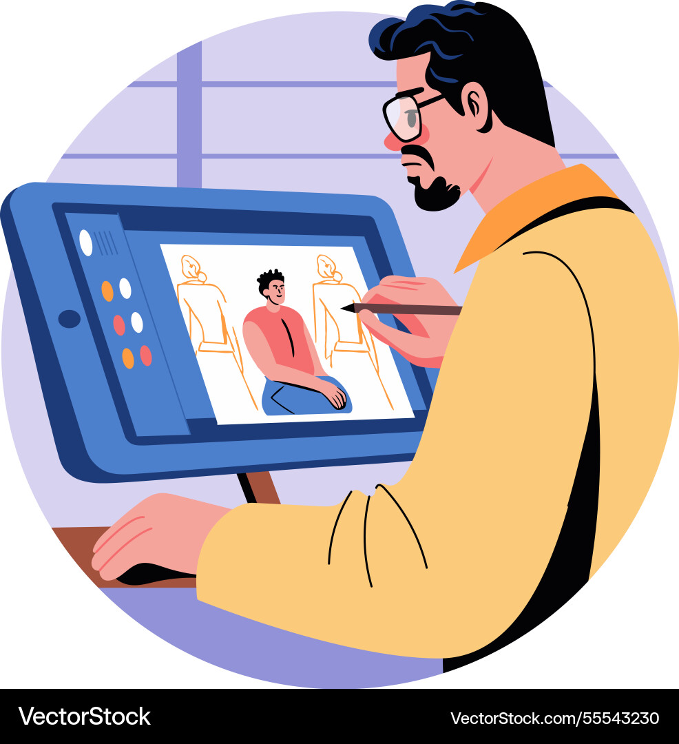 Drawing tablet Royalty Free Vector Image - VectorStock