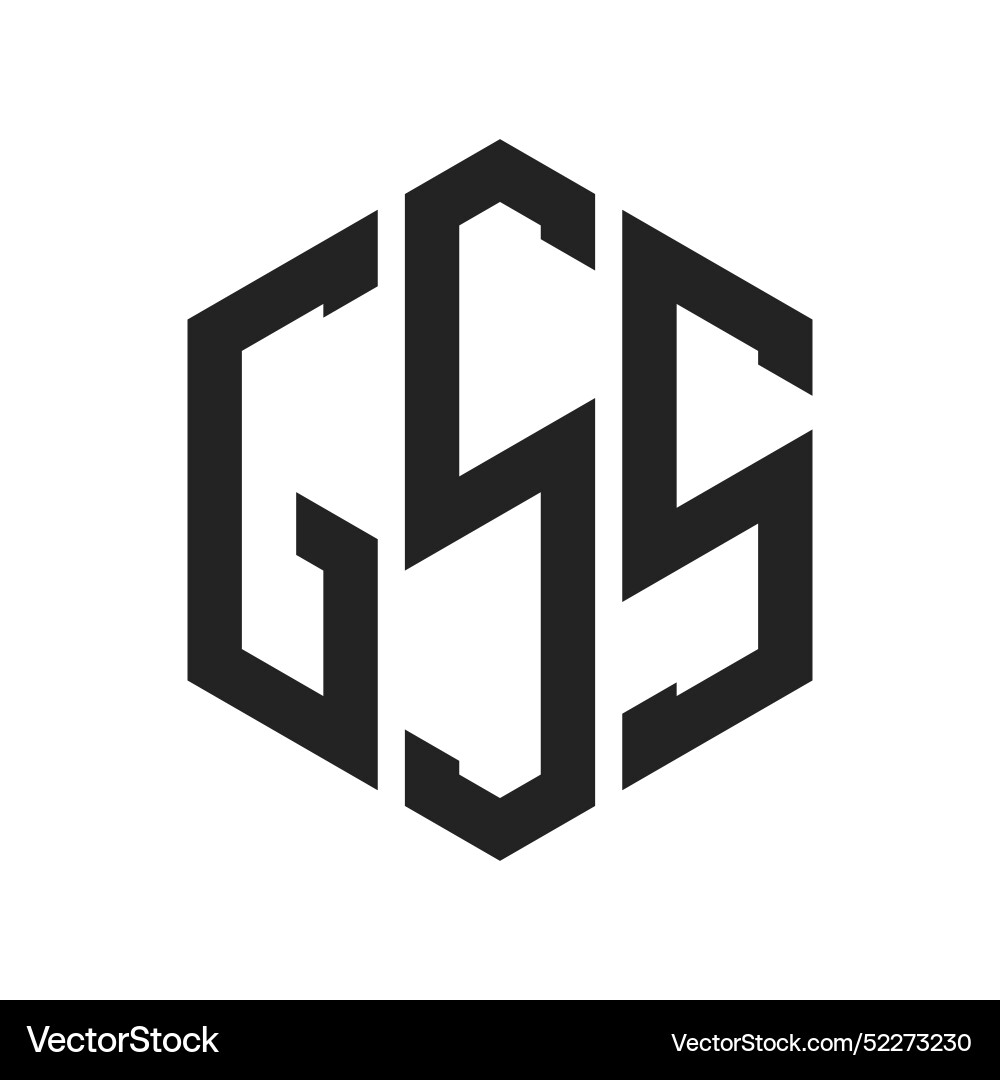 Gss logo design initial letter monogram Royalty Free Vector