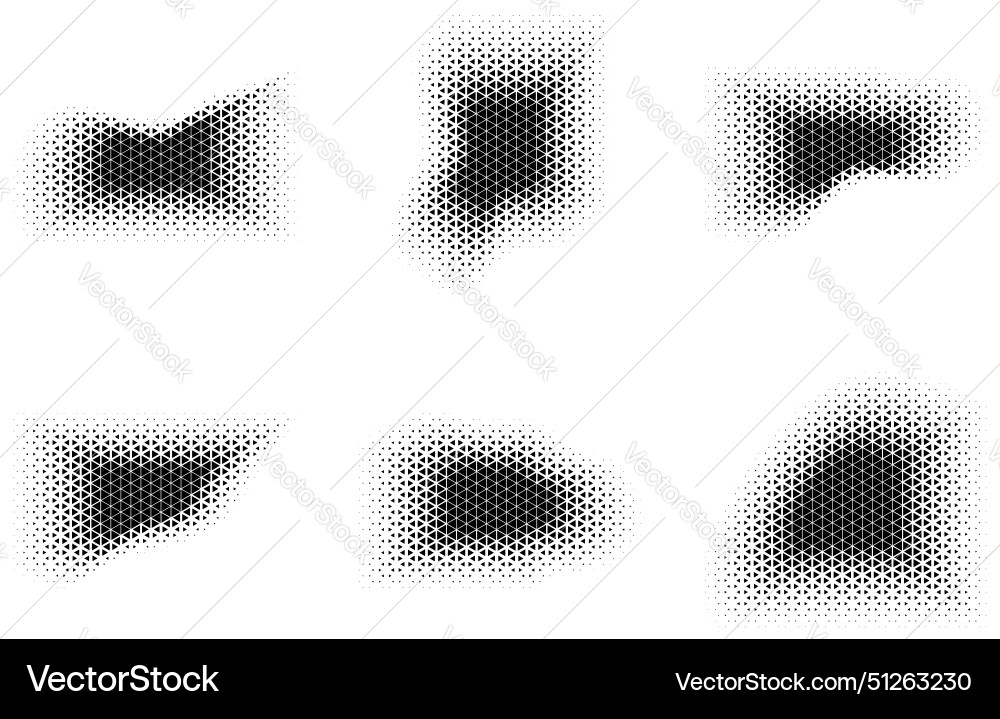 Halftone triangle pattern reprographic technique Vector Image