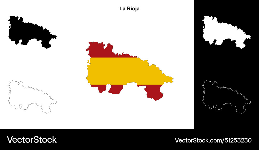 La rioja outline map Royalty Free Vector Image