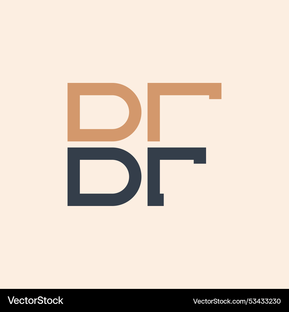 Modern bf letter logo design creative Royalty Free Vector