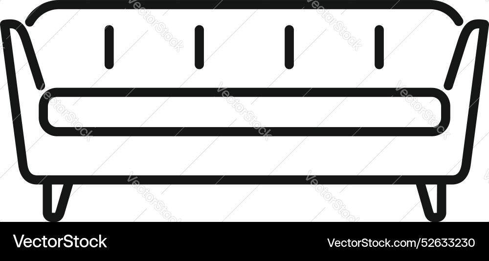 Modern sofa icon representing comfortable Vector Image