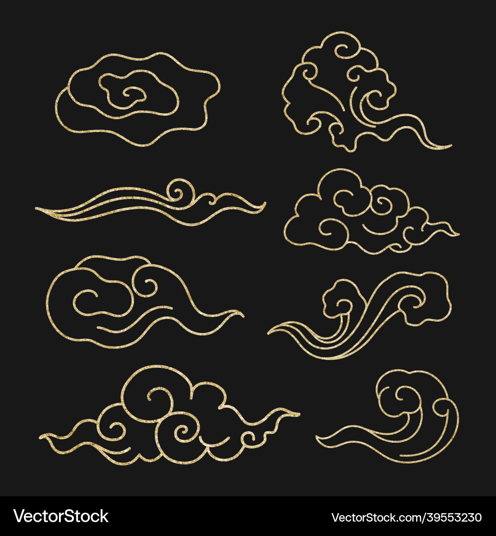 Japanese Cloud Vector Page 2 | Oriental Cloud Vector Art, Icons, And