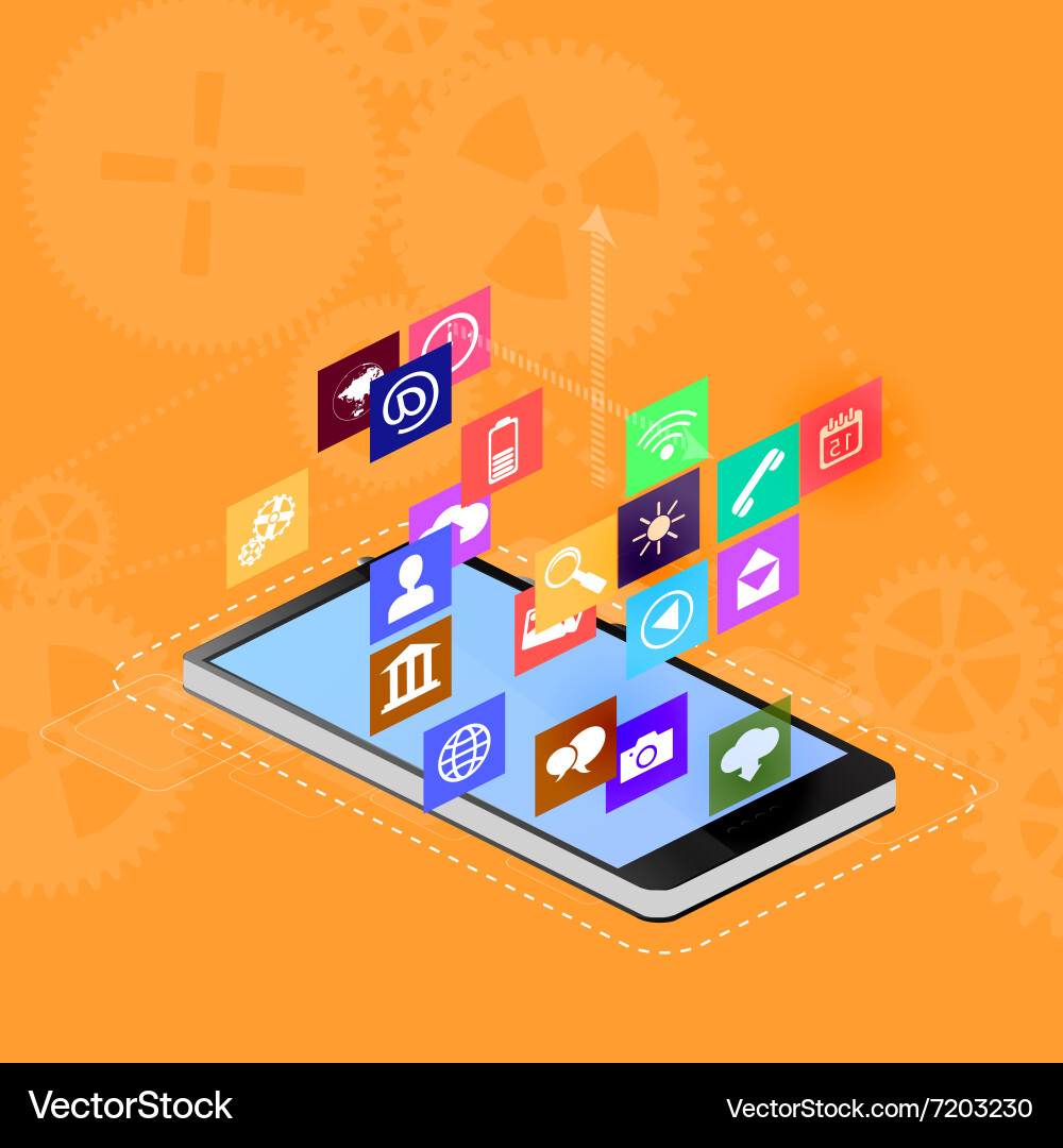 Smartphone interface Royalty Free Vector Image