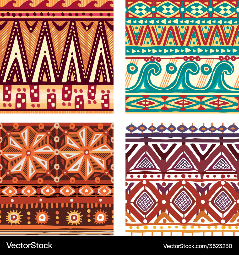 Tribal Pattern Seamless Texture Royalty Free Vector Image