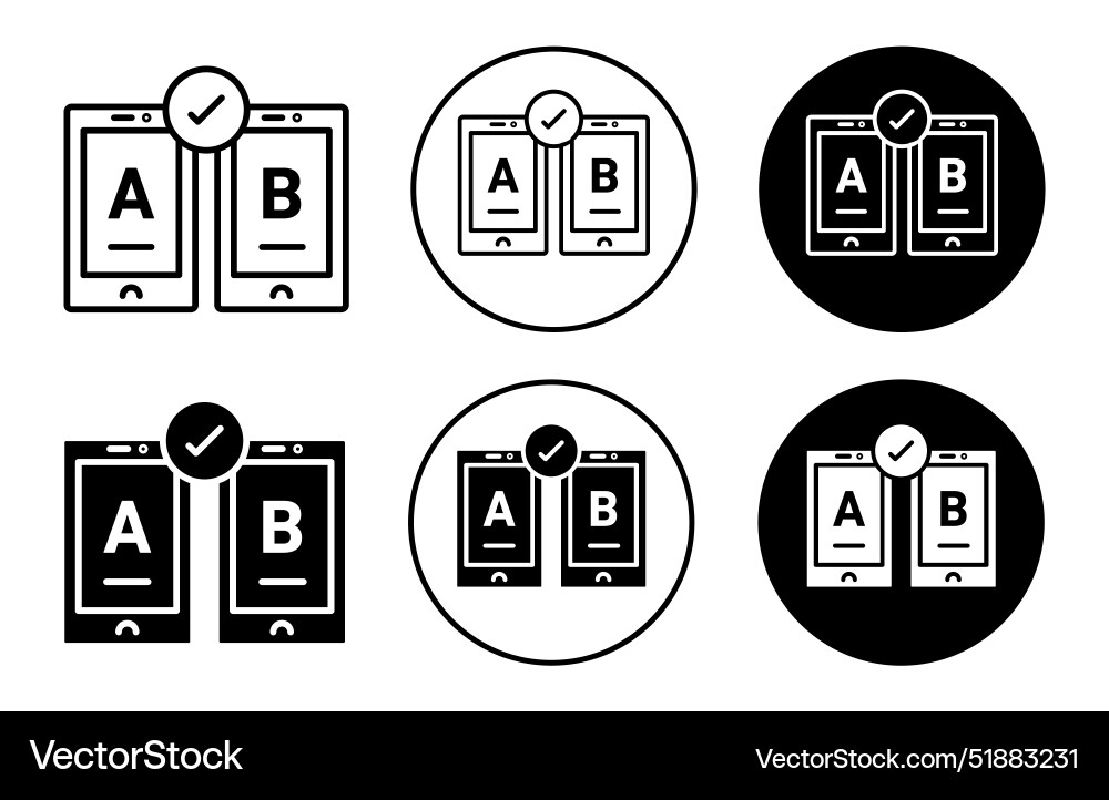 A-b testing icon Royalty Free Vector Image - VectorStock