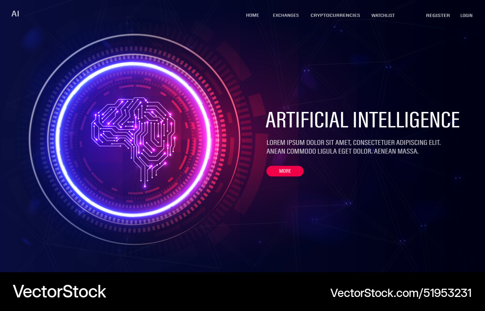 A concept for artificial intelligence ai Vector Image