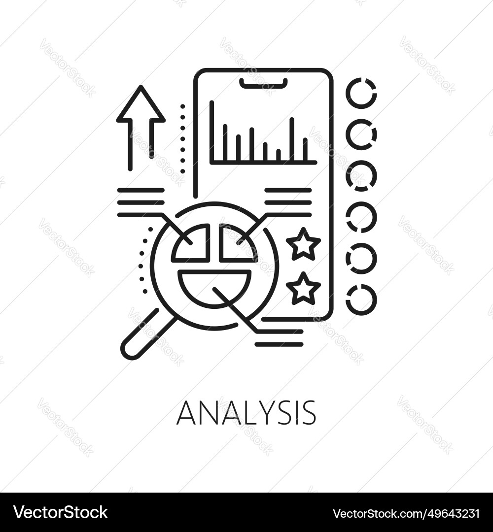 Analysis web app develop and optimization icon Vector Image