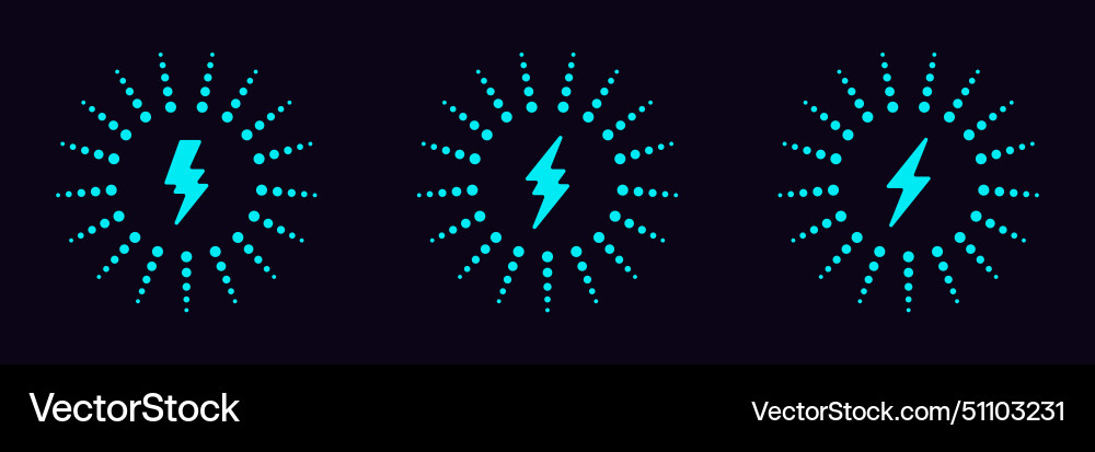 Battery charge dynamic energy and thunder bolt Vector Image