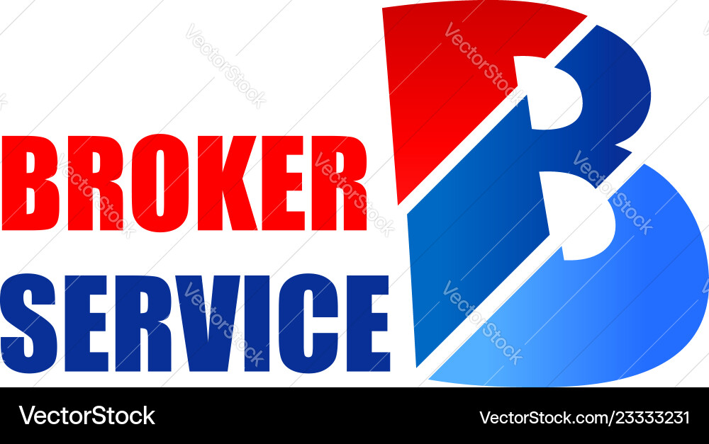 Broker service letter b icon Royalty Free Vector Image