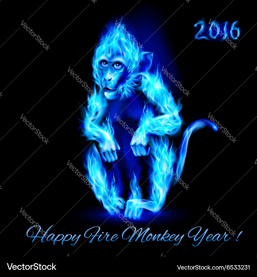 Fire monkey Royalty Free Vector Image - VectorStock