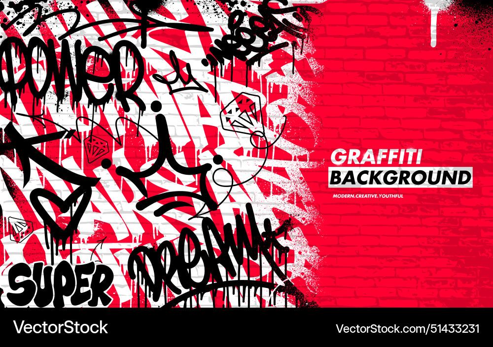 Graffiti background Royalty Free Vector Image - VectorStock