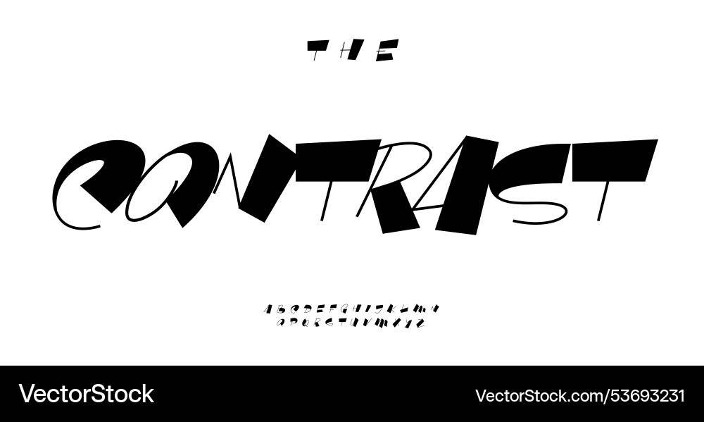 Handwritten brush script high contrast letters Vector Image