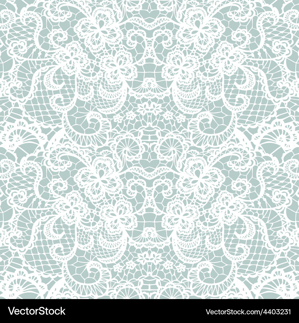 Lace seamless pattern with flowers Royalty Free Vector Image