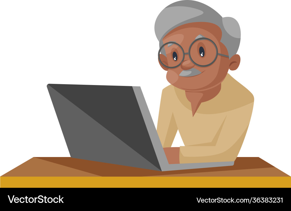 Old man cartoon Royalty Free Vector Image - VectorStock