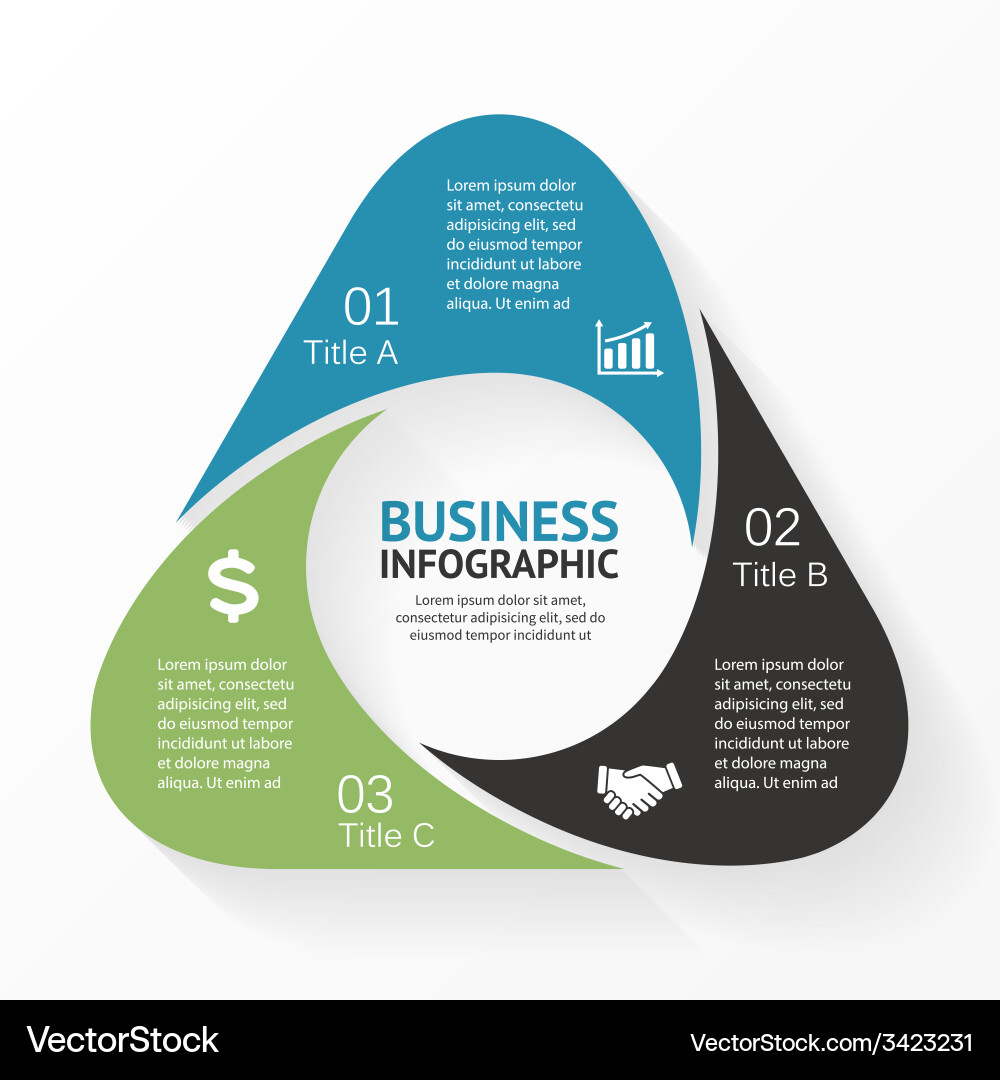 Three Stage Process Diagram Royalty Free Vector Image