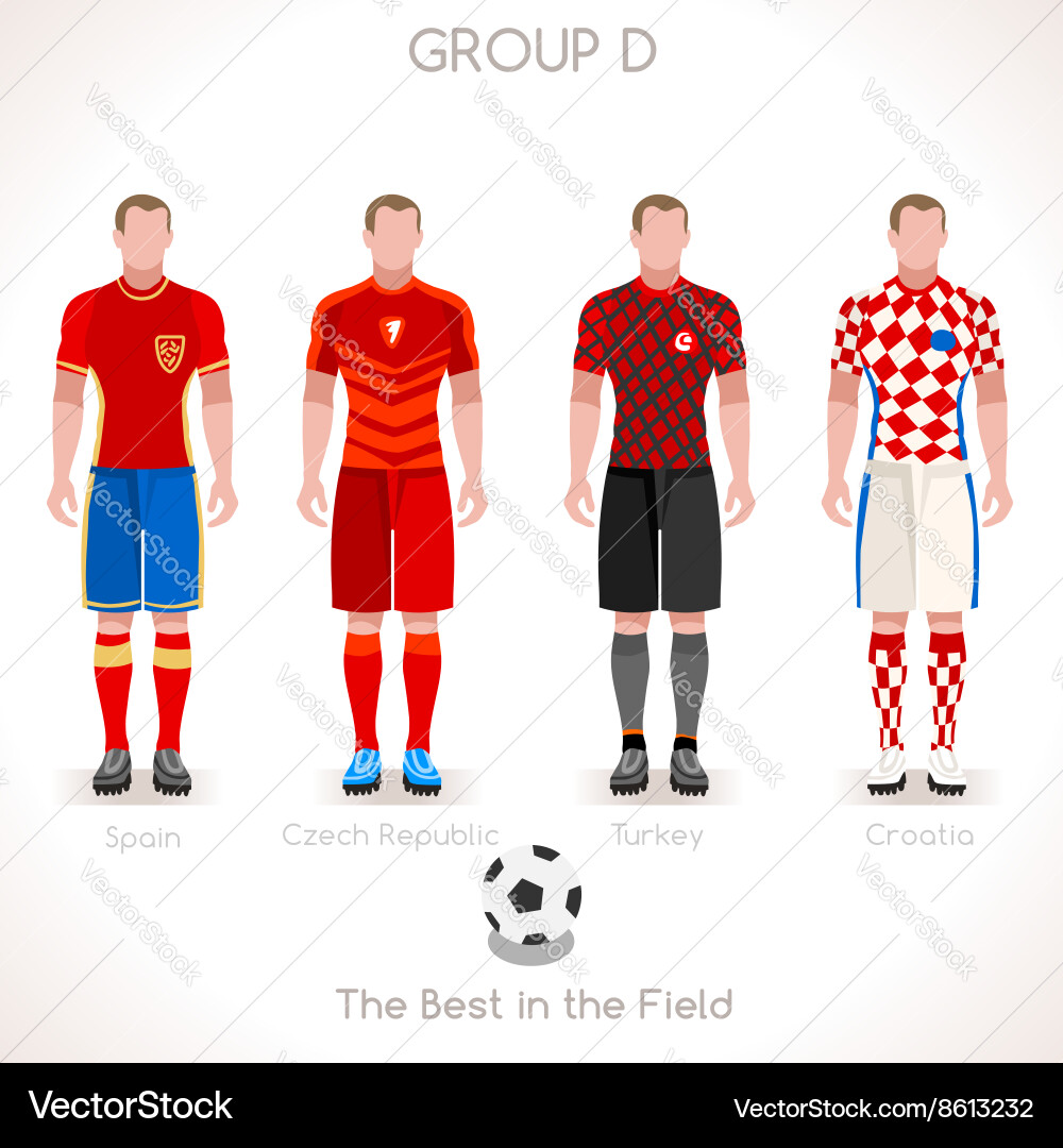 Euro 2016 group d championship Royalty Free Vector Image
