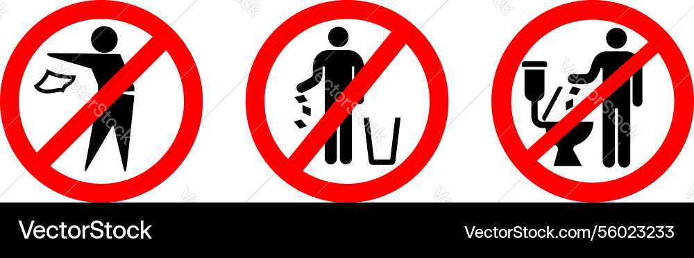 Dont Throw Rubbish Sign Vector Images (over 170)