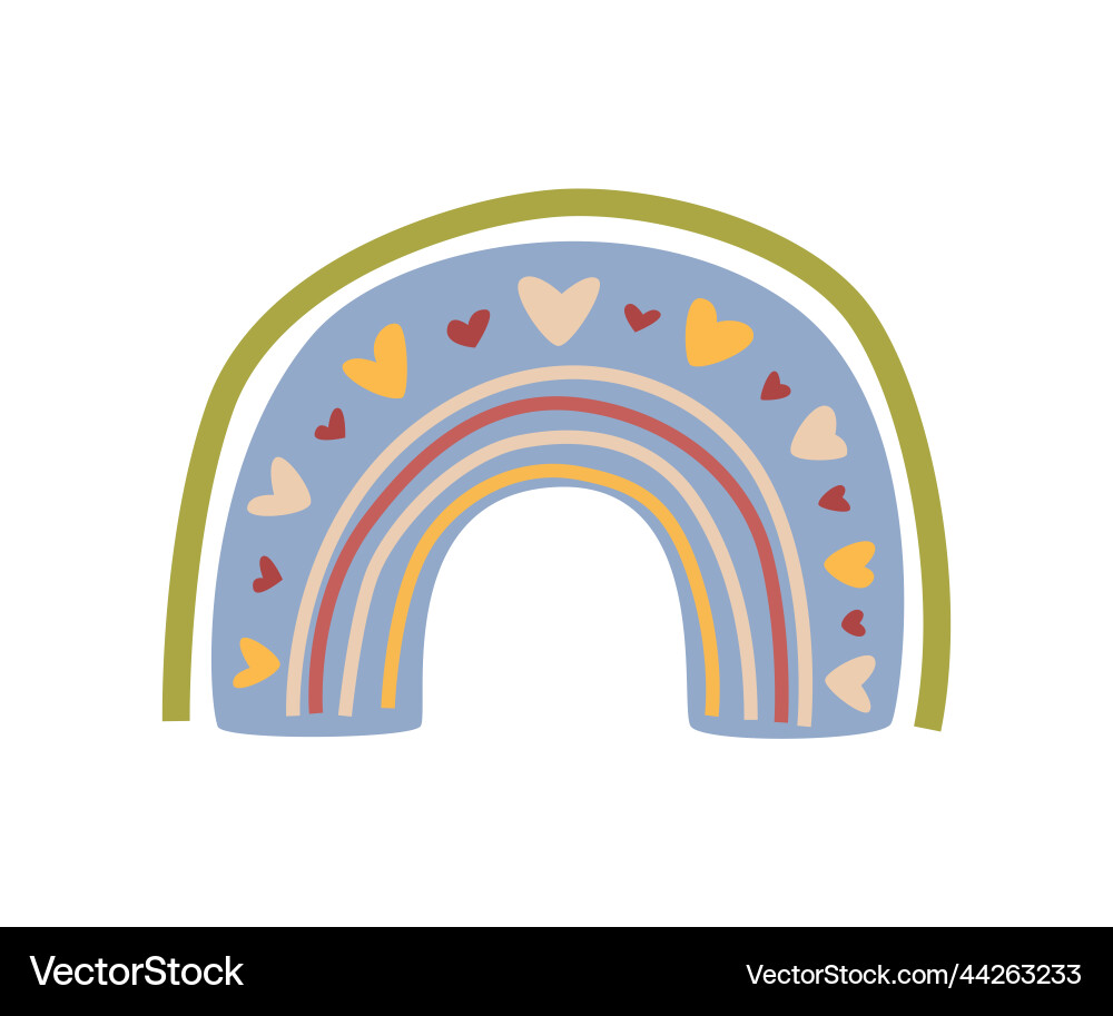 Cute rainbow cartoon Royalty Free Vector Image