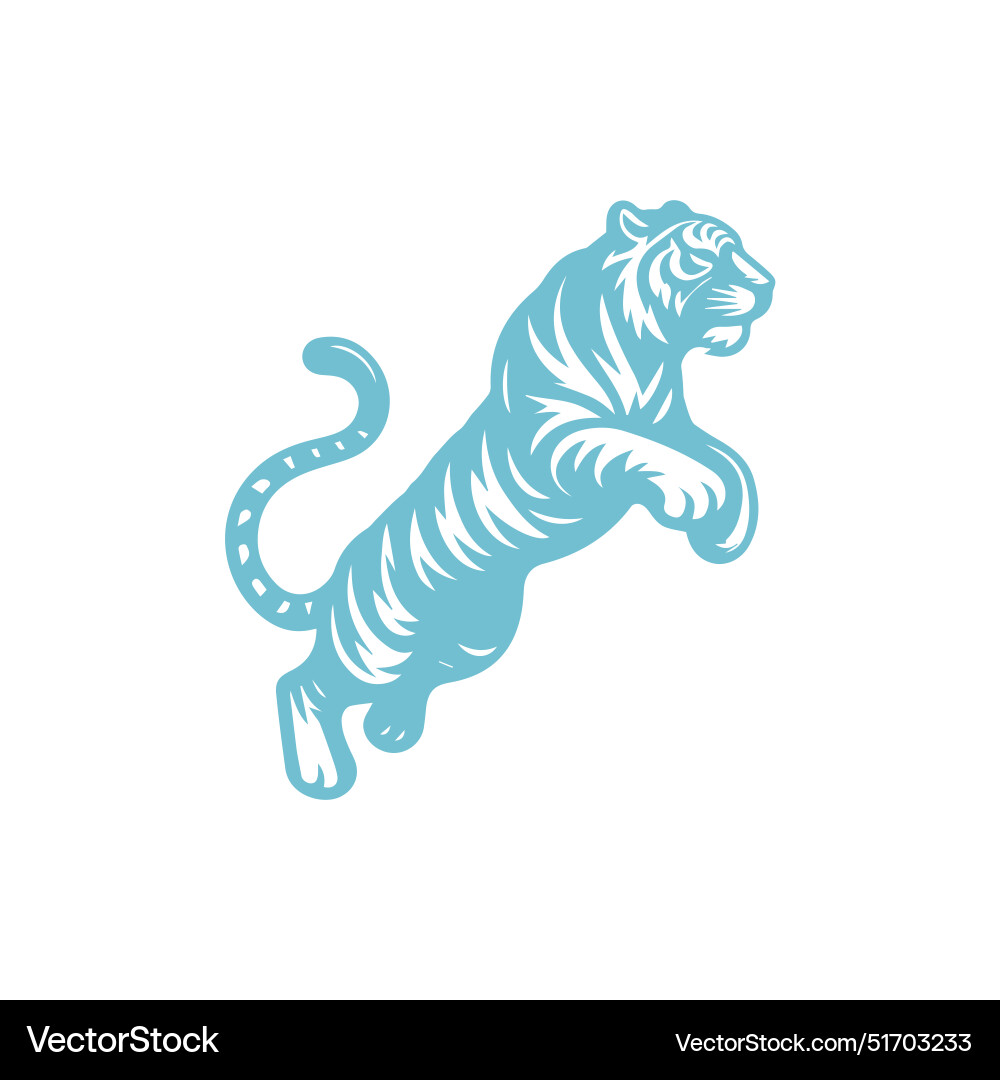 Fast tiger logo Royalty Free Vector Image - VectorStock