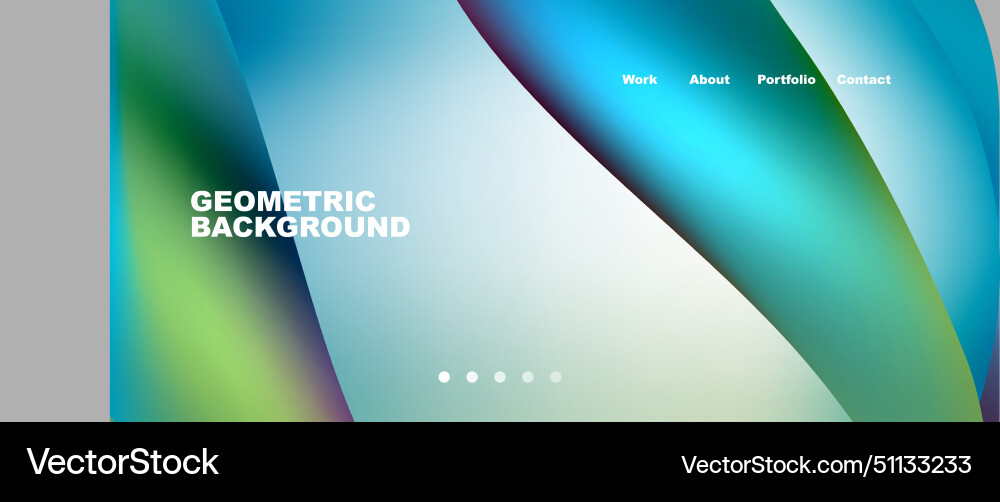 Geometric design in electric blue and green Vector Image