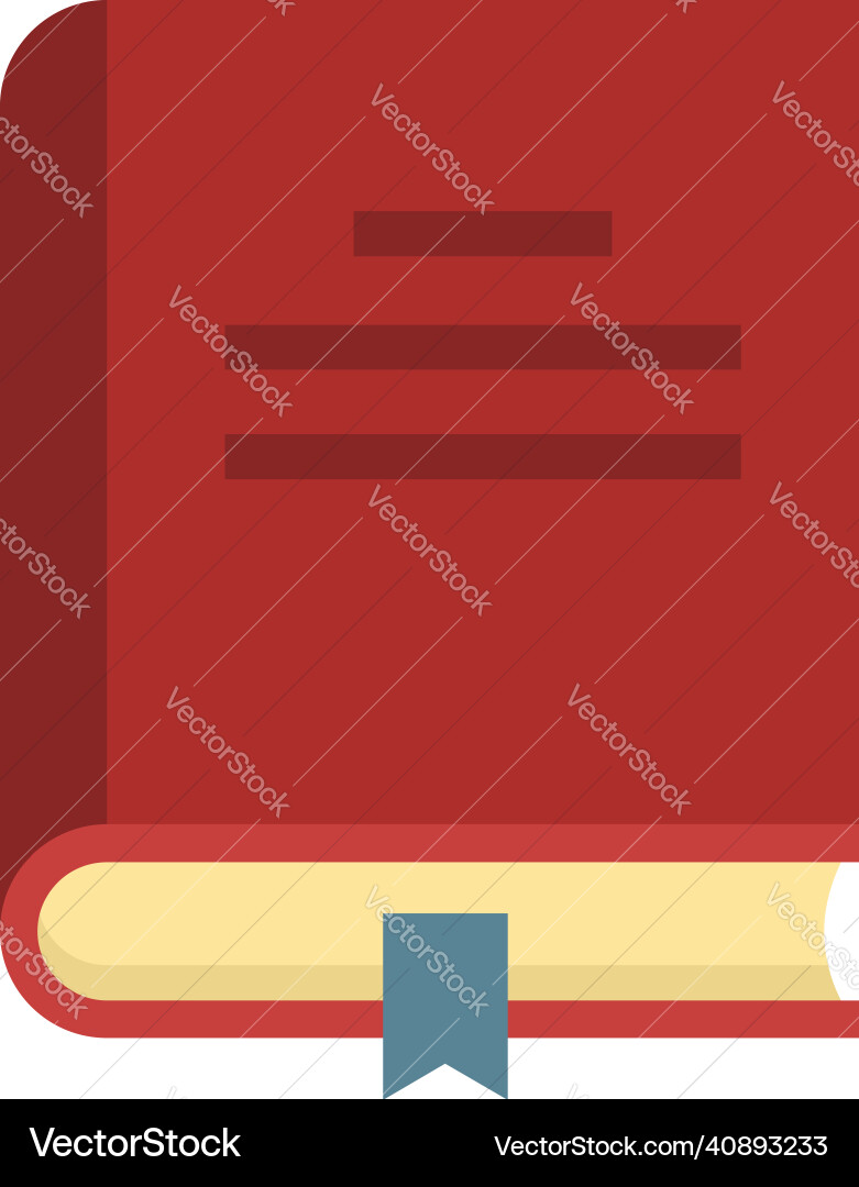Library dictionary book icon flat isolated Vector Image