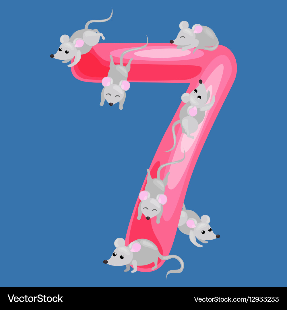 Ordinal numbers for teaching children counting Vector Image