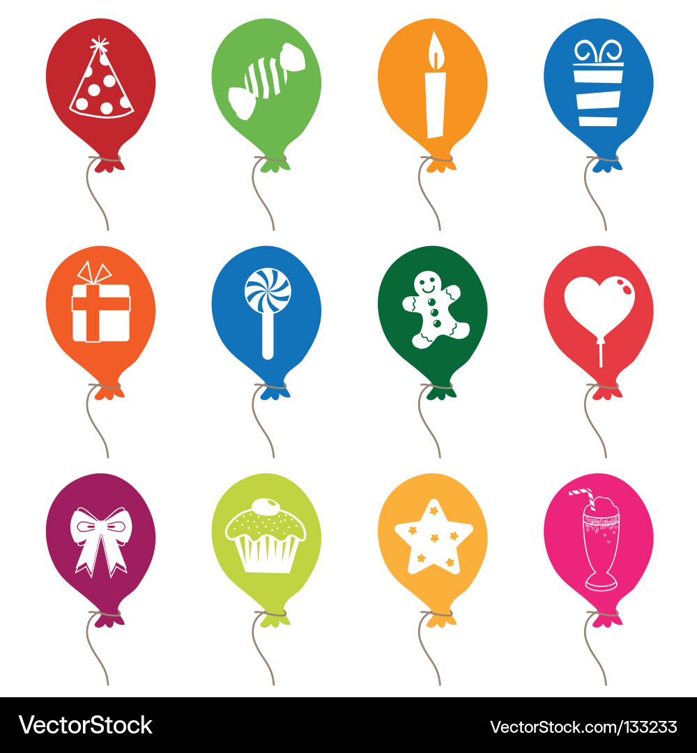 Party balloons Royalty Free Vector Image - VectorStock
