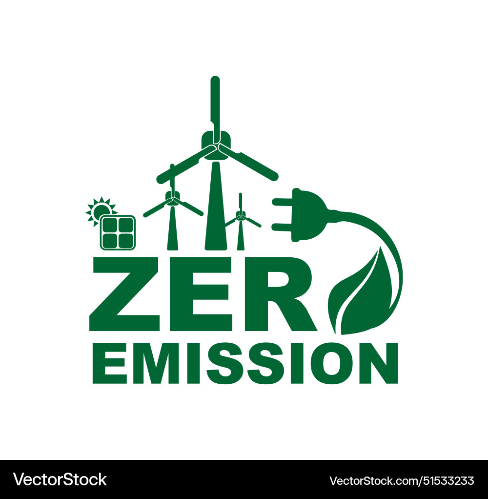 Reducing co2 emissions to stop climate change Vector Image