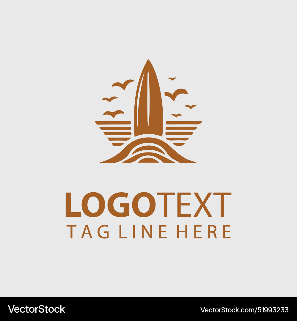 Surfing logo Royalty Free Vector Image - VectorStock