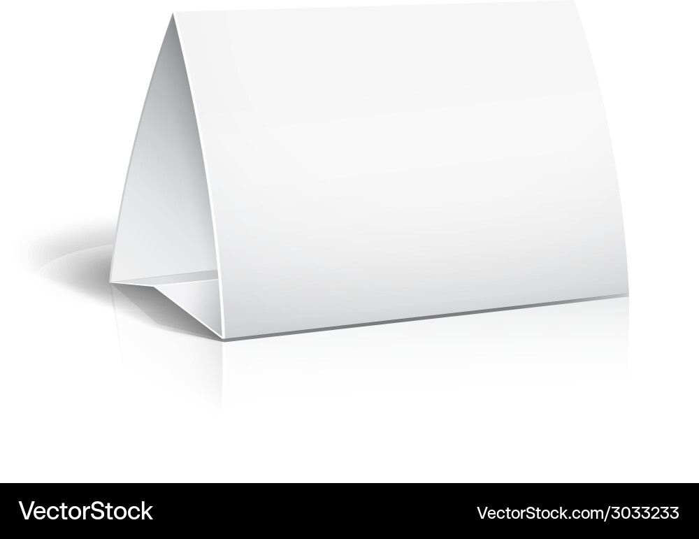 Table paper card Royalty Free Vector Image - VectorStock