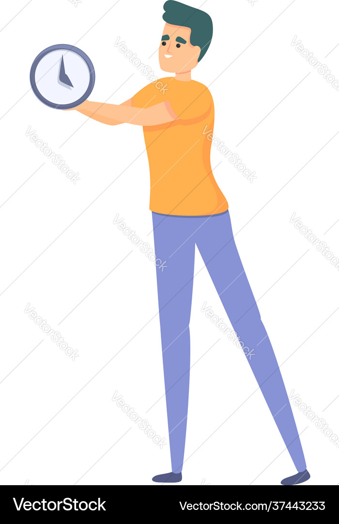 Time task schedule icon cartoon style Royalty Free Vector