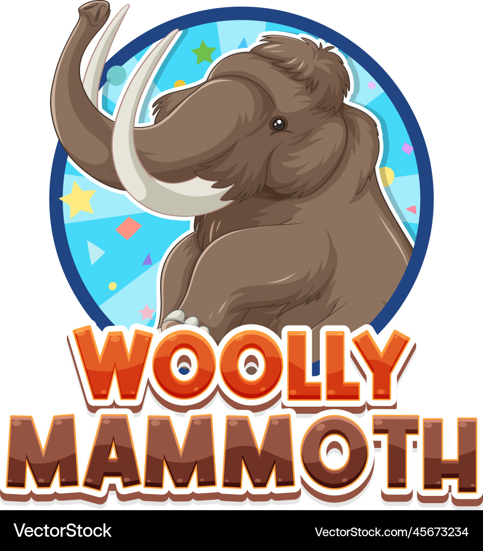 A woolly mammoth logo Royalty Free Vector Image