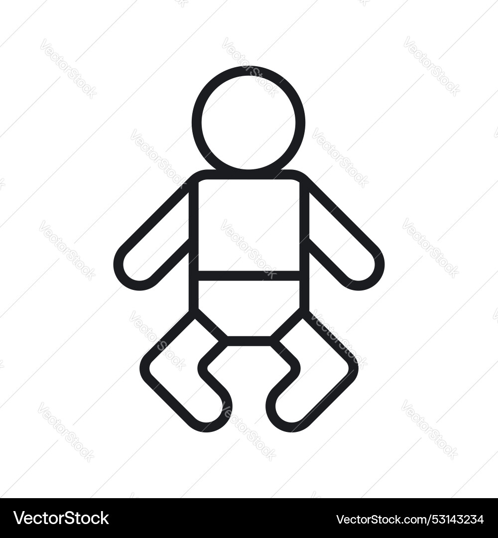 Baby changing icon symbol on white background Vector Image