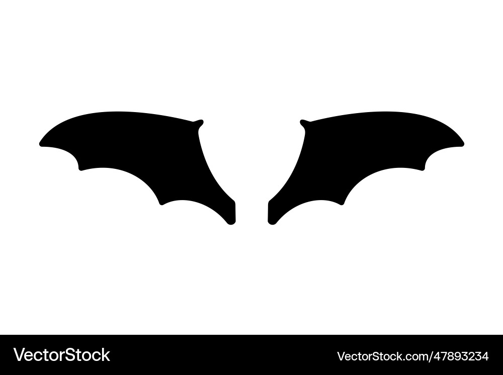 Dark wing silhouette evil devil in the shadows Vector Image