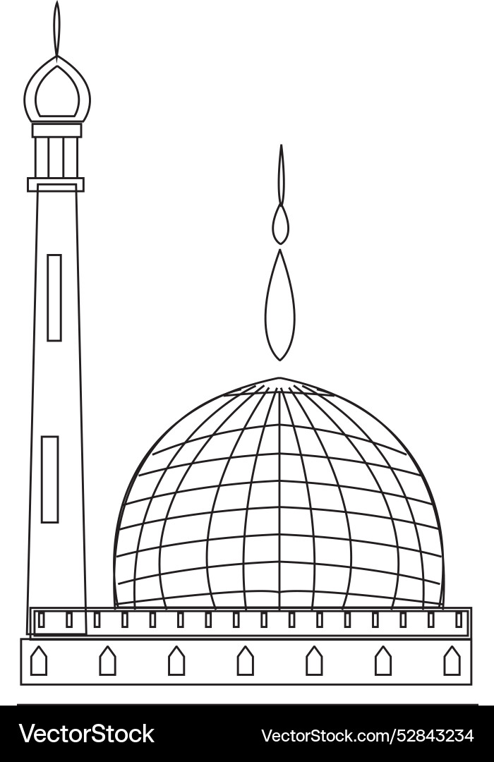 Mosque design elements Royalty Free Vector Image