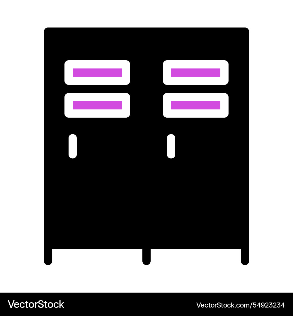 School locker simple modern design Royalty Free Vector Image