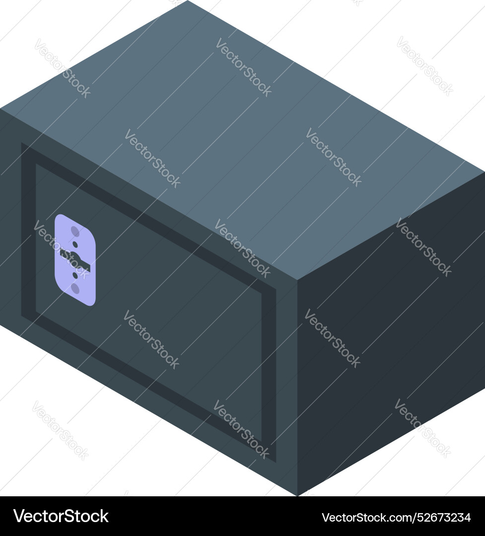 Strongbox money safe keeping and documents Vector Image